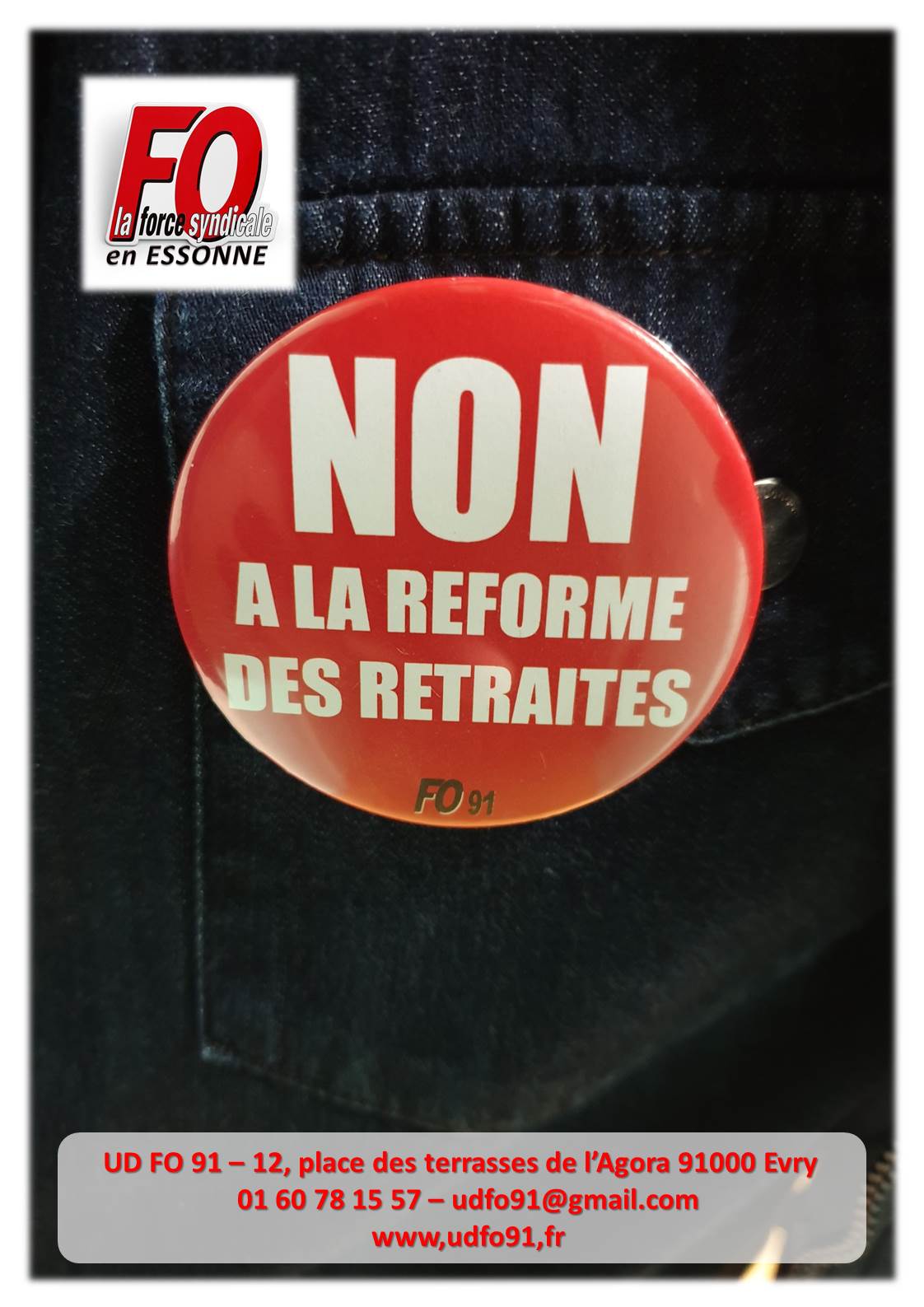 Affiche – NON A LA REFORME DES RETRAITES - FO en ESSONNE